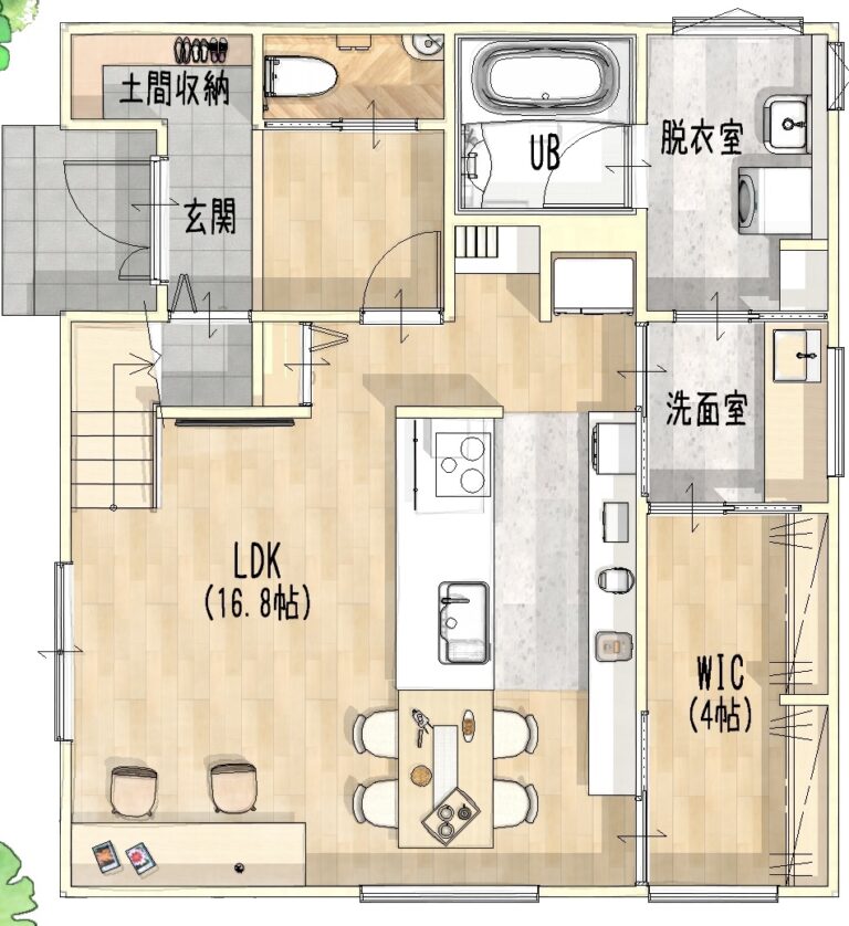 【2階建て29坪の家でもできた】1階完結型の間取りをつくるポイントを徹底解説 | llatteblog