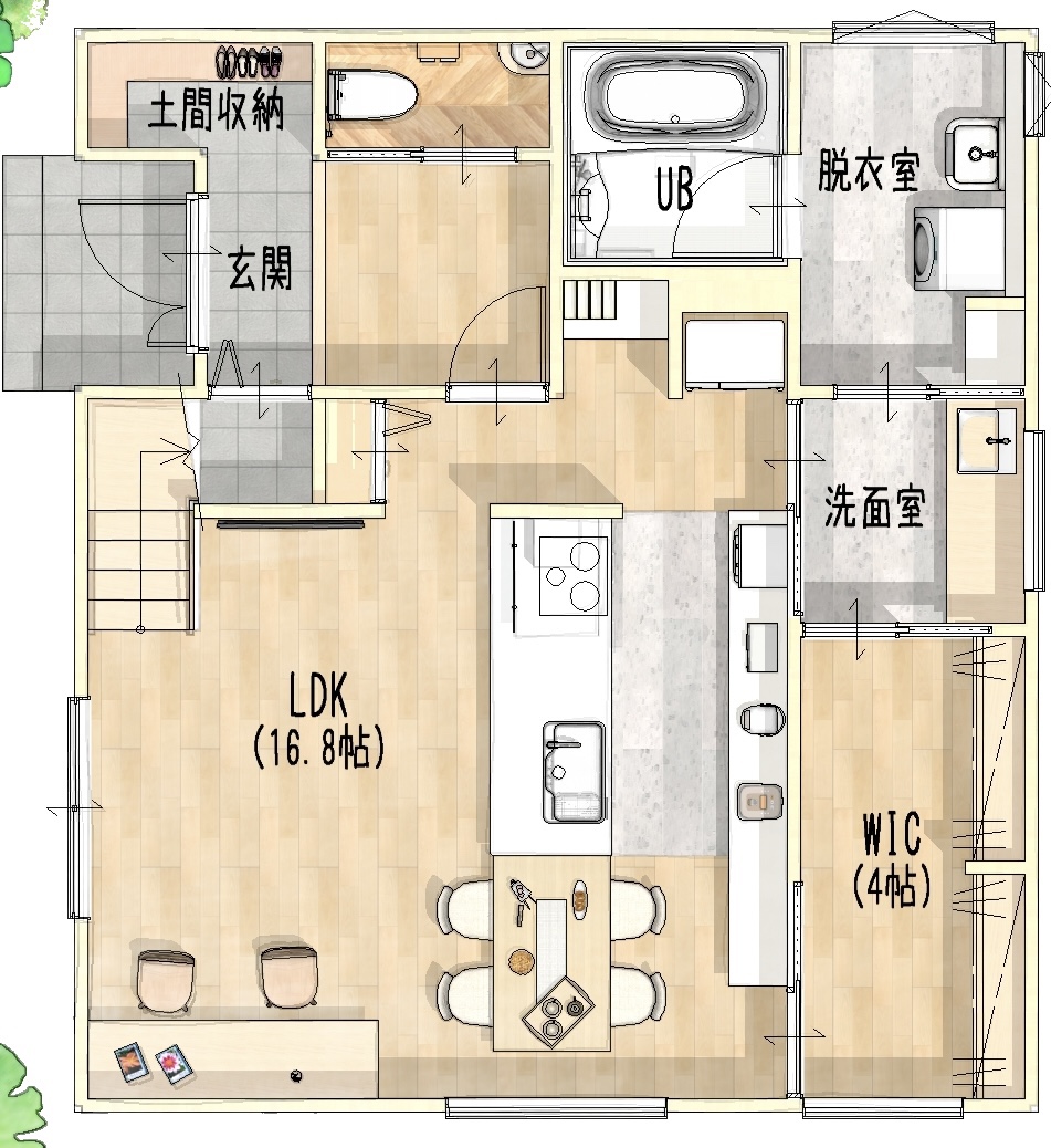 【2階建て29坪の家でもできた】1階完結型の間取りをつくるポイントを徹底解説 | llatteblog
